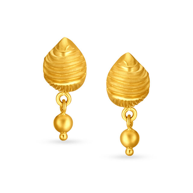 Buy Dainty Leaf Pattern Drop Earrings at Best Price | Tanishq US