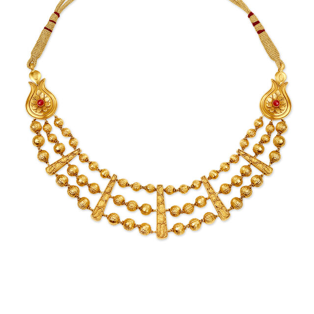 Buy Layered Splendour Gold Necklace at Best Price | Tanishq US