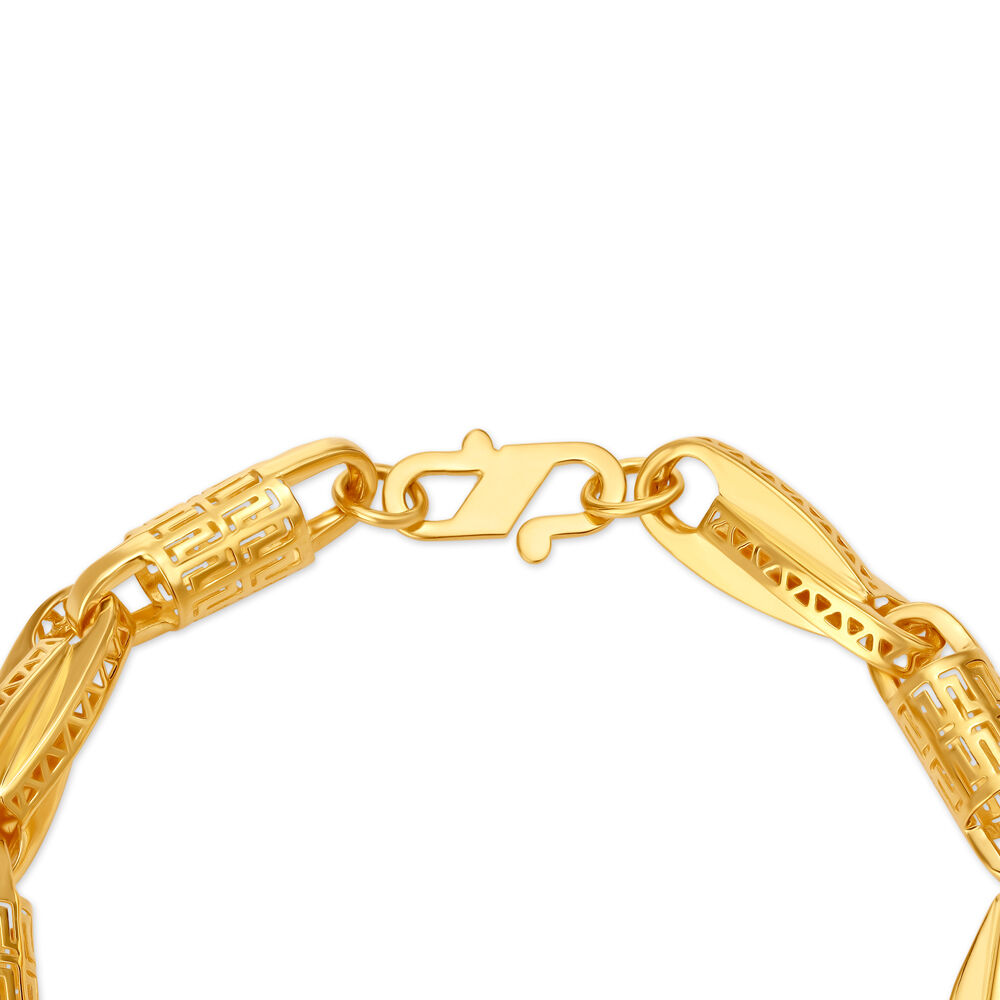 Buy Carved Fancy Gold Bracelet For Men at Best Price | Tanishq UAE
