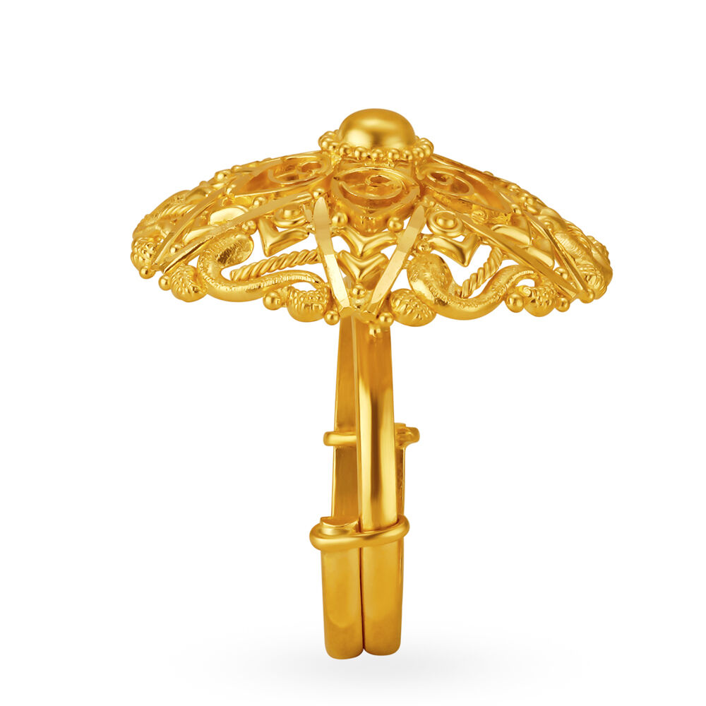 Buy Exclusive Gold Traditional Finger Ring at Best Price | Tanishq UAE