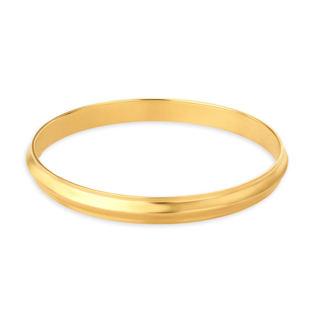 Buy Eternal Yellow Gold Ridged Bangle at Best Price | Tanishq US