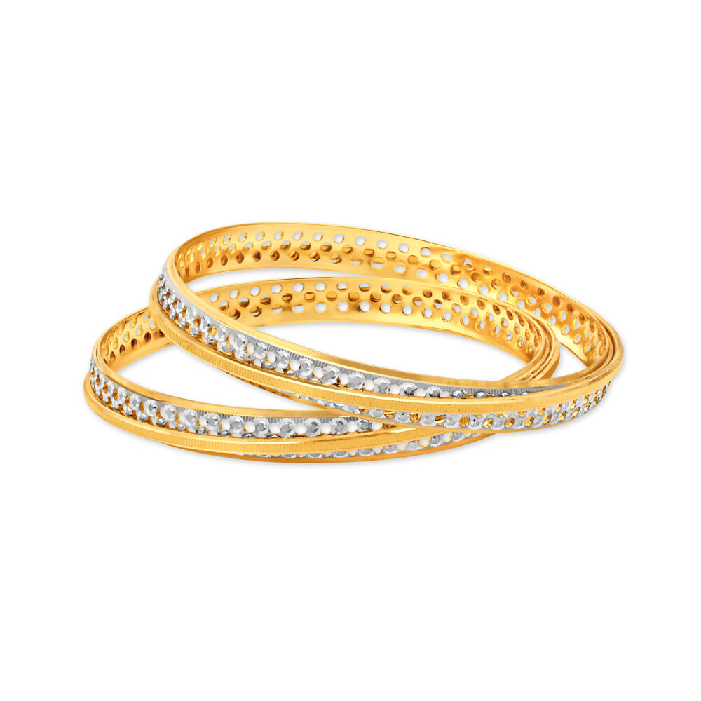 Buy Gleaming Set of Gold Bangles at Best Price | Tanishq US