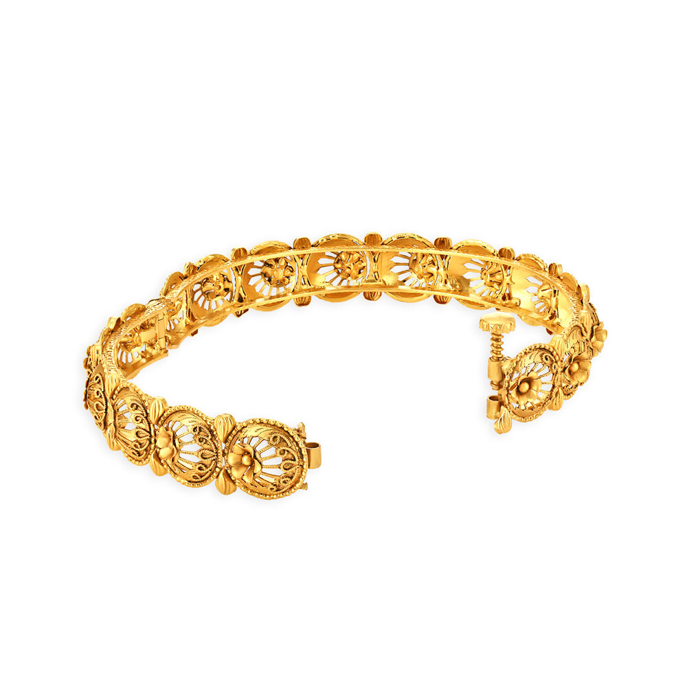 Buy Filigree Patterned Gold Bangles at Best Price | Tanishq US