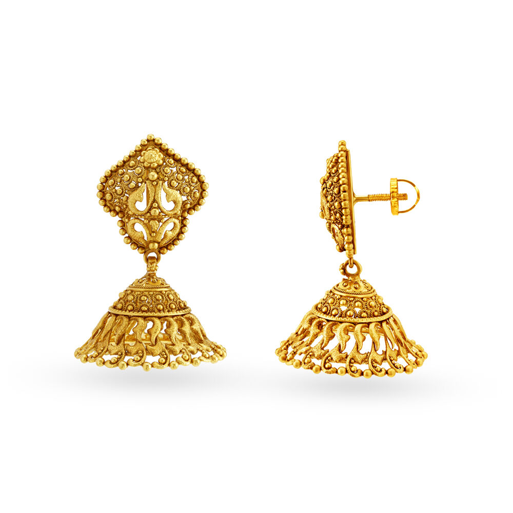 Buy Symmetric Bold Peacock Gold Necklace Set at Best Price | Tanishq US