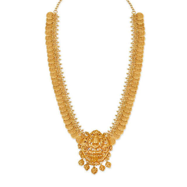Buy Divine Yellow Gold Carved Deity Haaram at Best Price | Tanishq US