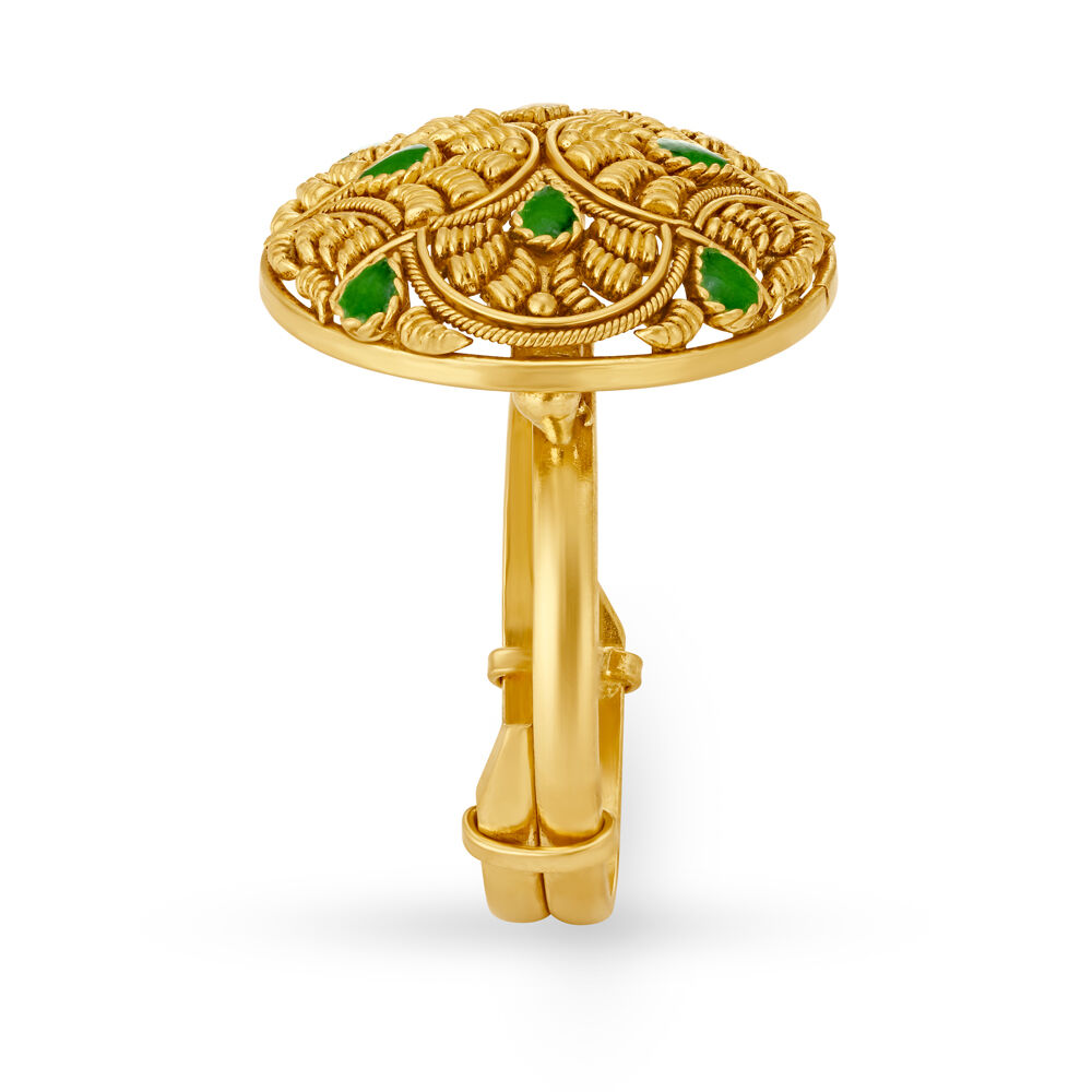 Buy Elaborate 22 Karat Yellow Gold Statement Ring at Best Price ...