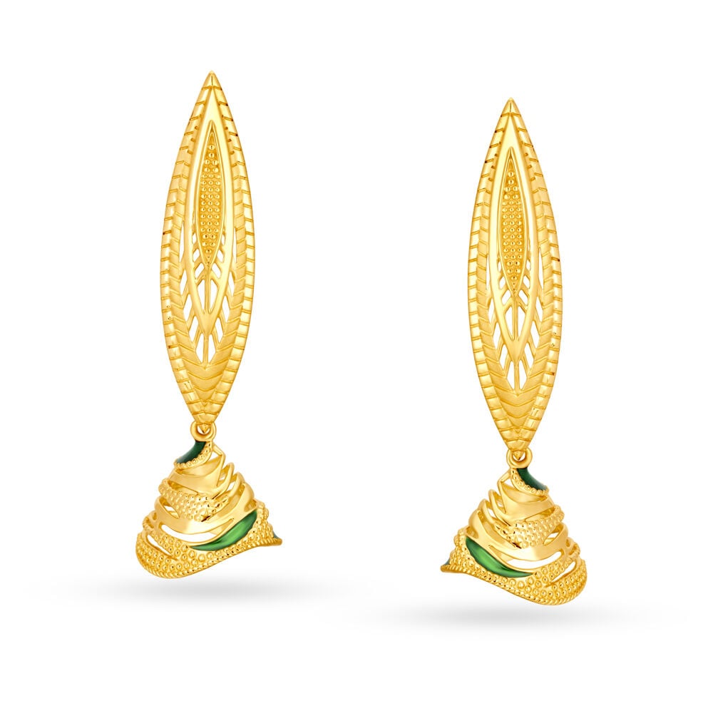 Buy Fancy Artistic Gold Jhumkas at Best Price | Tanishq US