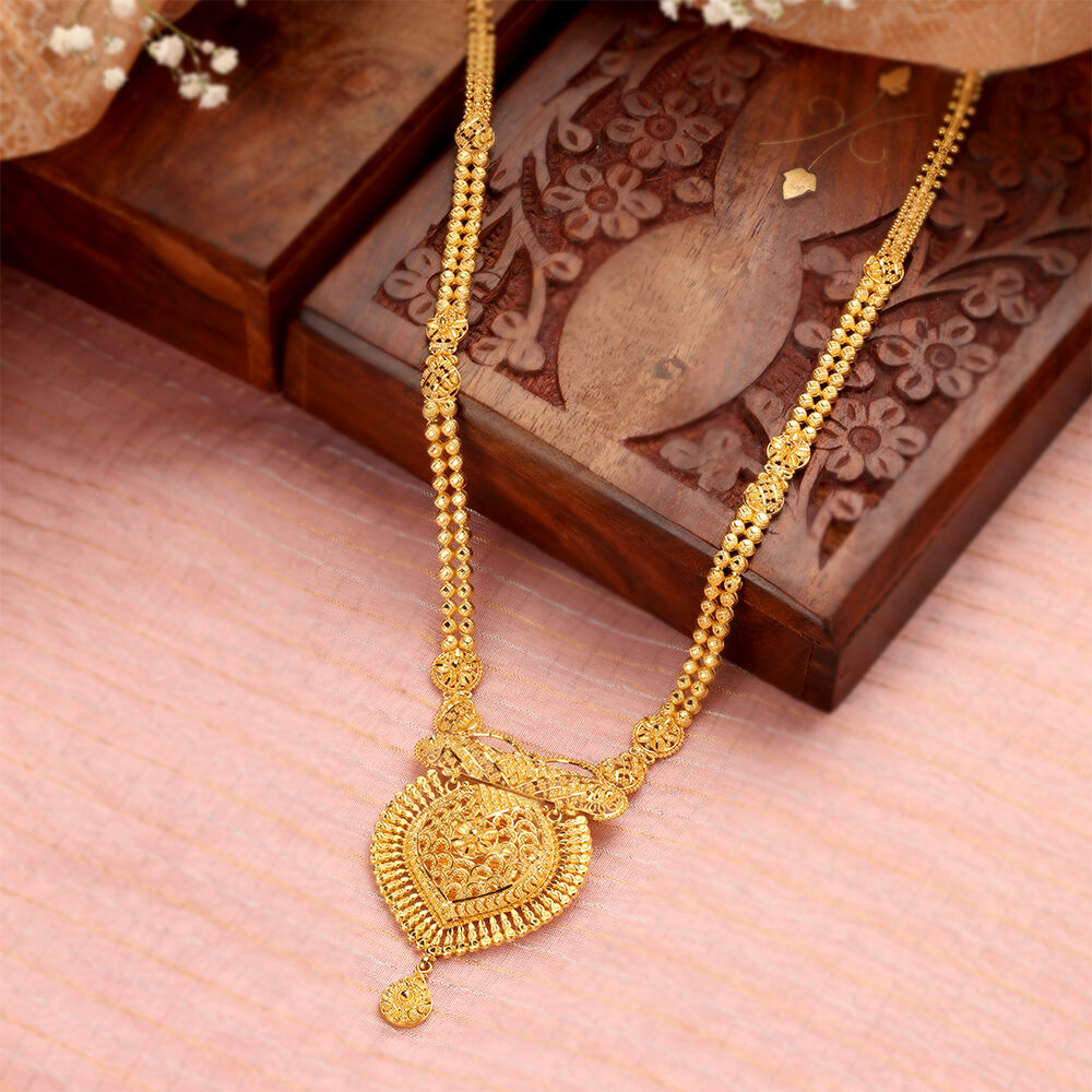 Buy Resplendent Gold Haaram at Best Price | Tanishq US