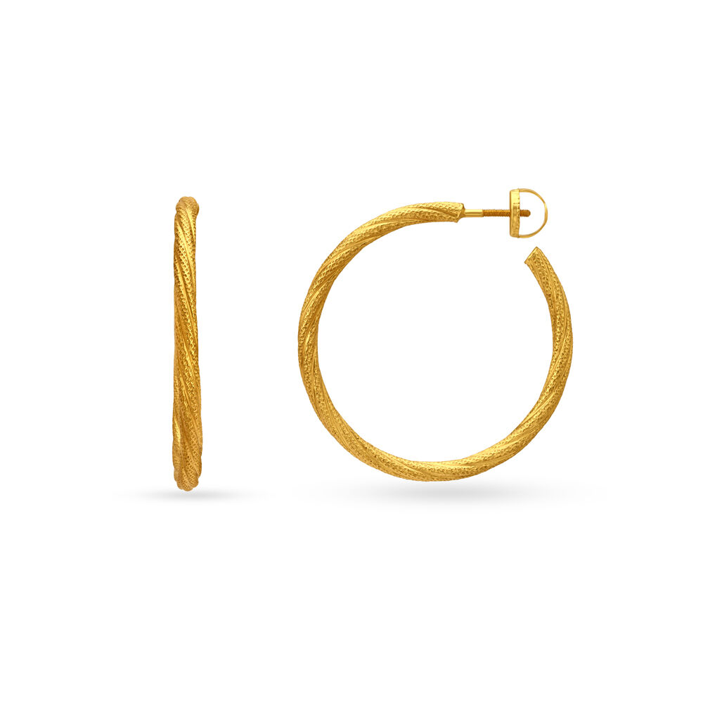 Buy Stunning Gold Hoop Earrings at Best Price Tanishq US