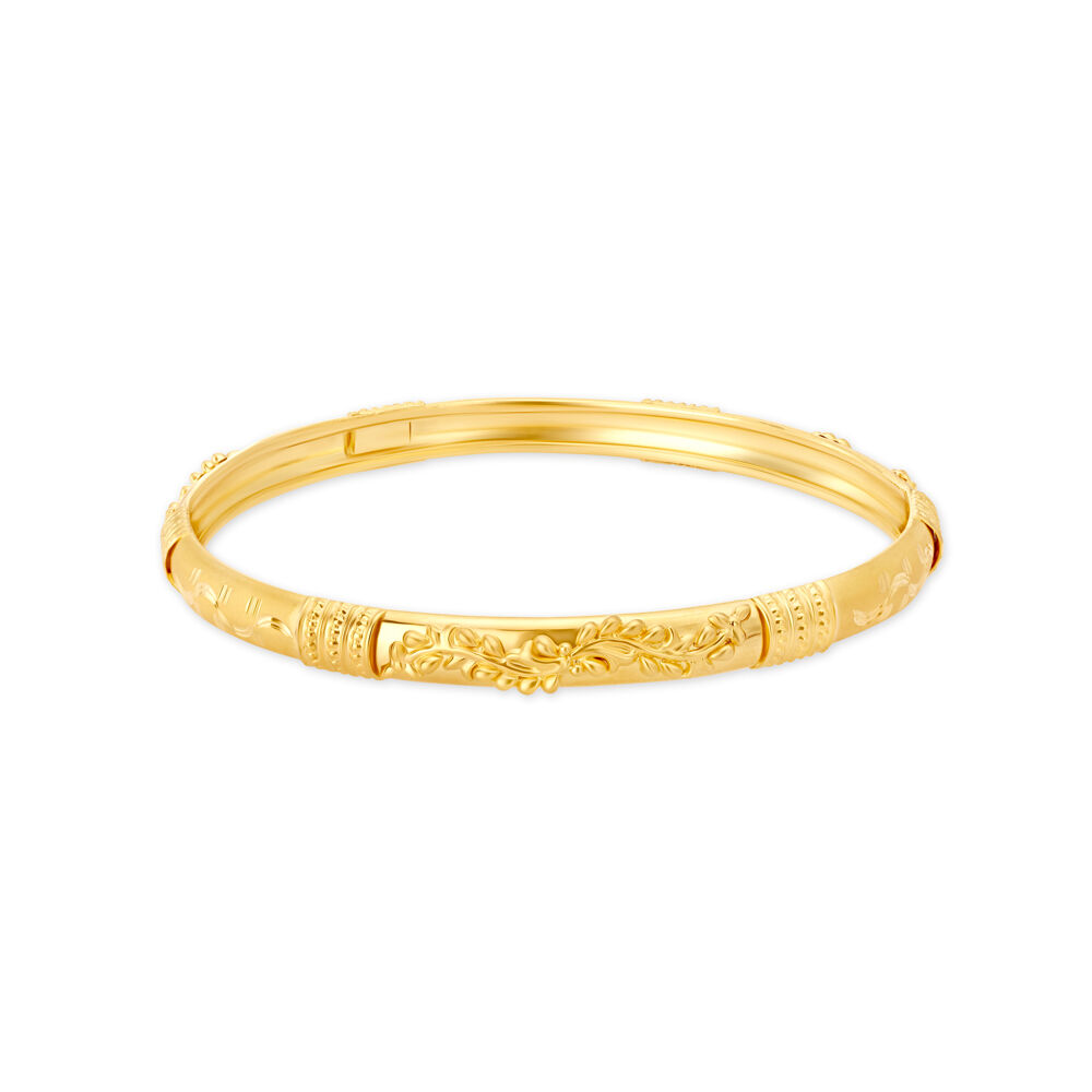 Buy Floral Surreal Gold Bangle at Best Price | Tanishq UAE