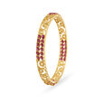 Buy Classy Ruby Gold Bangle at Best Price | Tanishq US