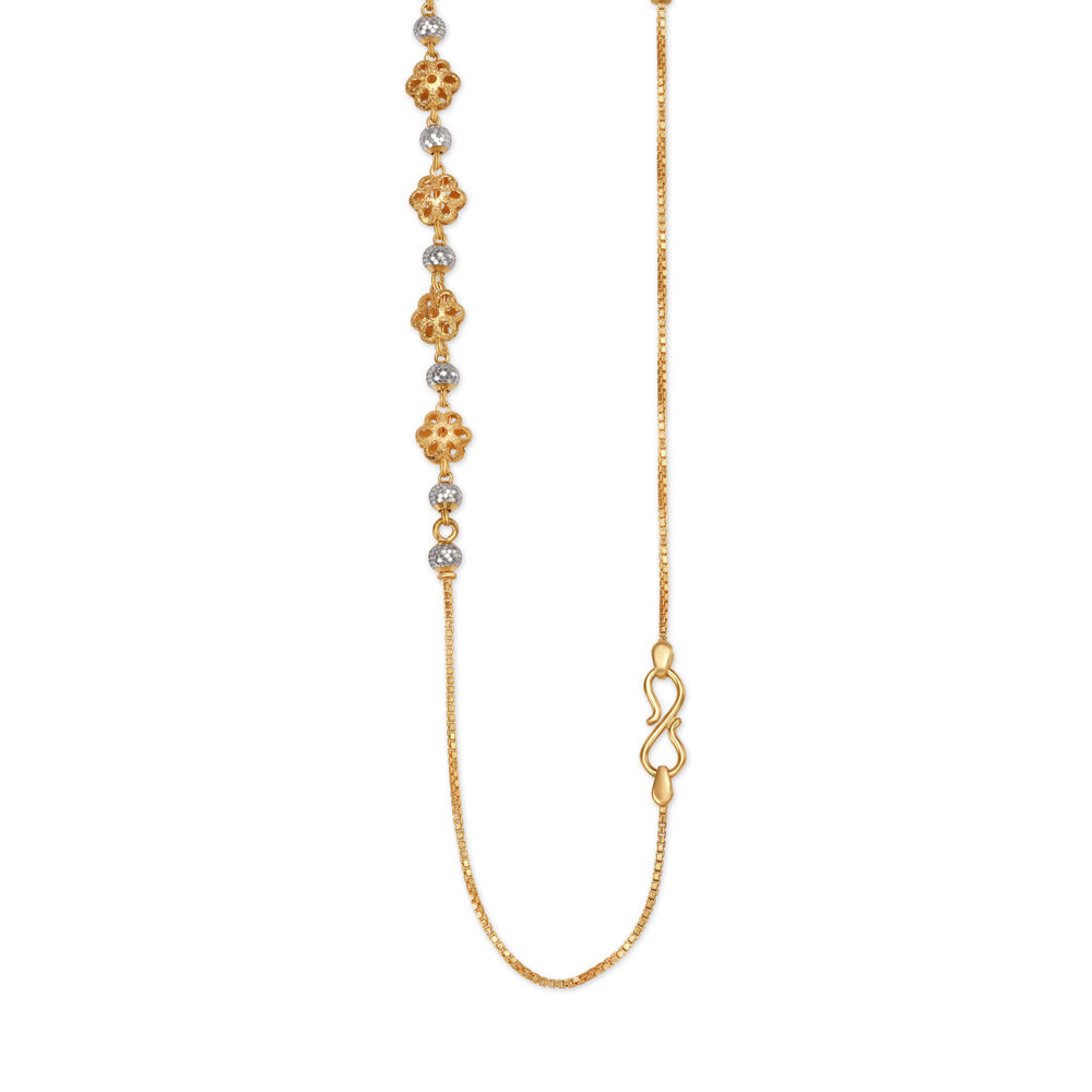 Buy Exuberant Floral Bead Gold Chain at Best Price | Tanishq UAE