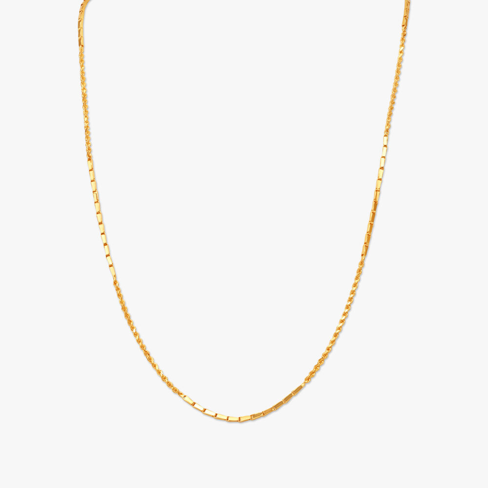 Buy Modish Patterned Chain at Best Price | Tanishq UAE