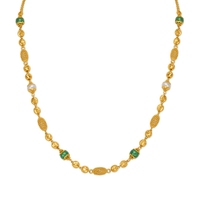 Buy Flawless Coloured Bead Gold Chain at Best Price | Tanishq US