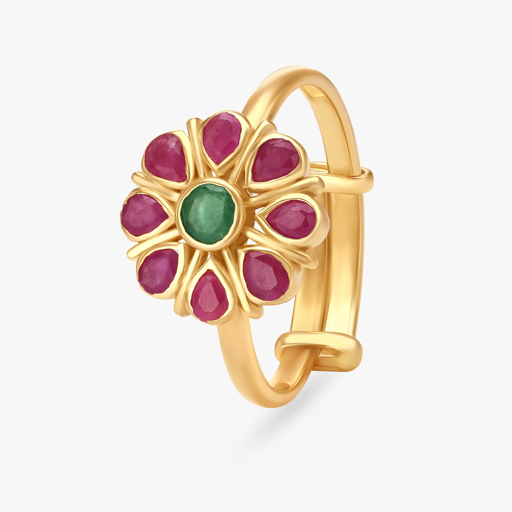 Buy Subtle Emerald and Ruby Ring at Best Price | Tanishq US