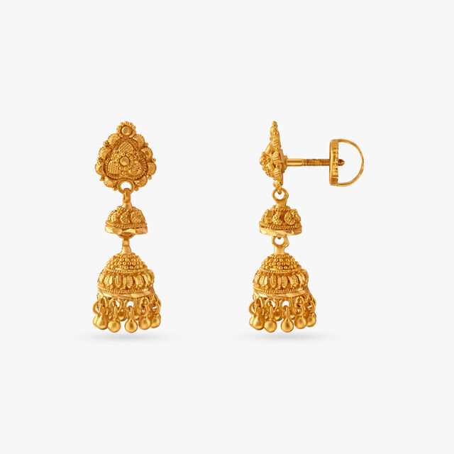 Buy Traditional Leafy Jhumkas at Best Price | Tanishq US