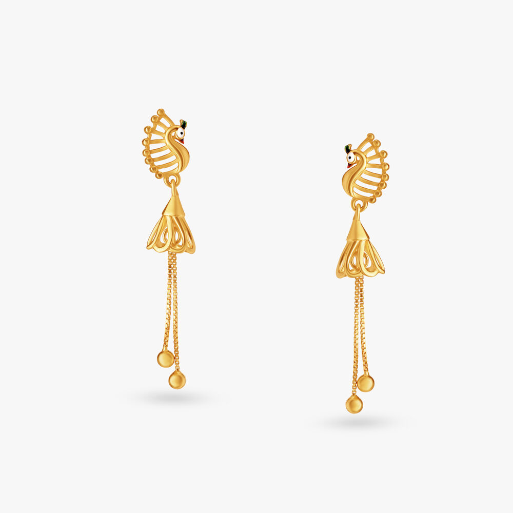 Buy Ethnic Opulence Jhumka at Best Price | Tanishq UAE