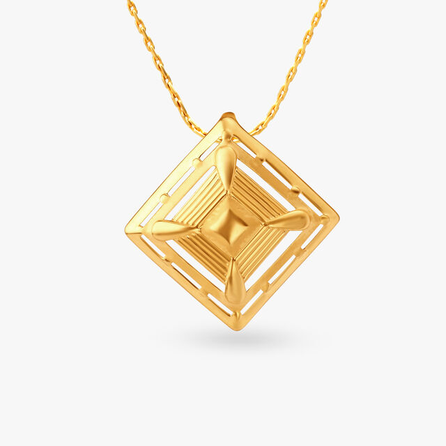 Buy Abstract Art Gold Pendants at Best Price | Tanishq US