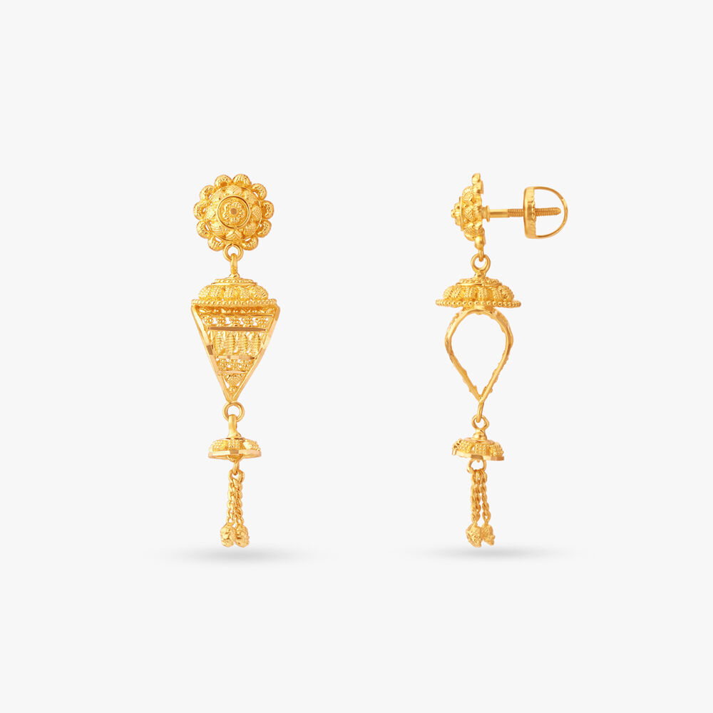 Buy Impressive Floral Jhumkas at Best Price | Tanishq US