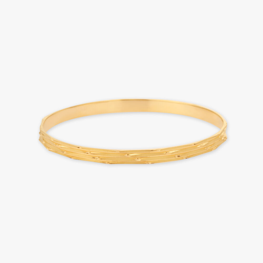 Buy Classic Textured Gold Bangles at Best Price | Tanishq US