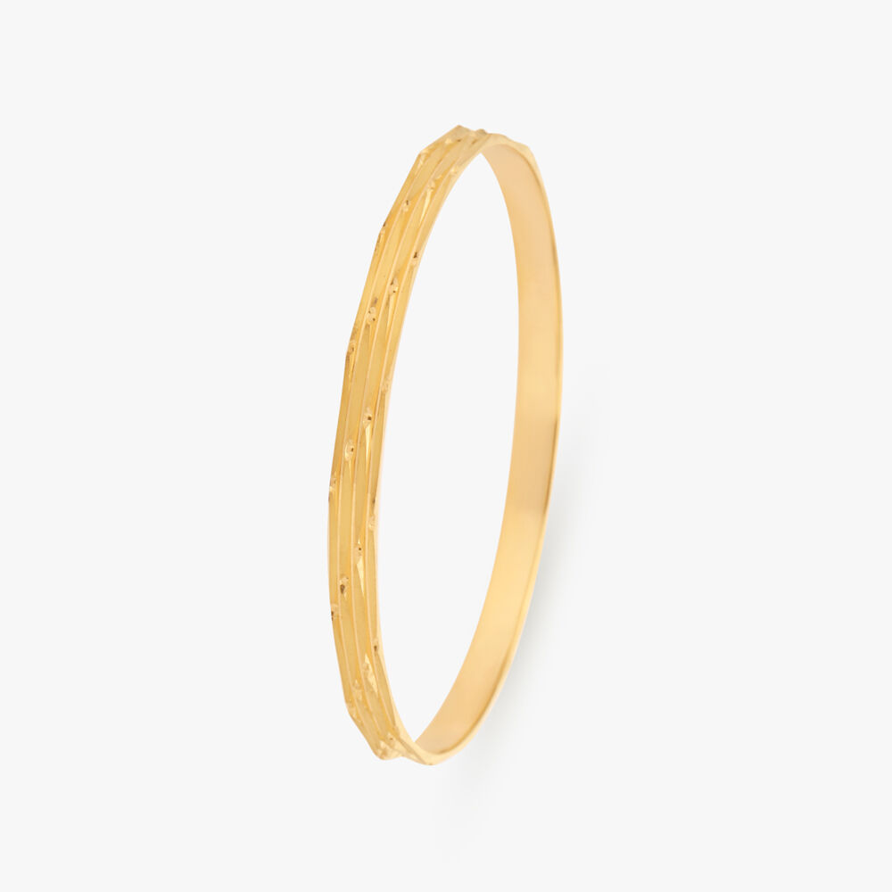 Buy Classic Textured Gold Bangles at Best Price | Tanishq US