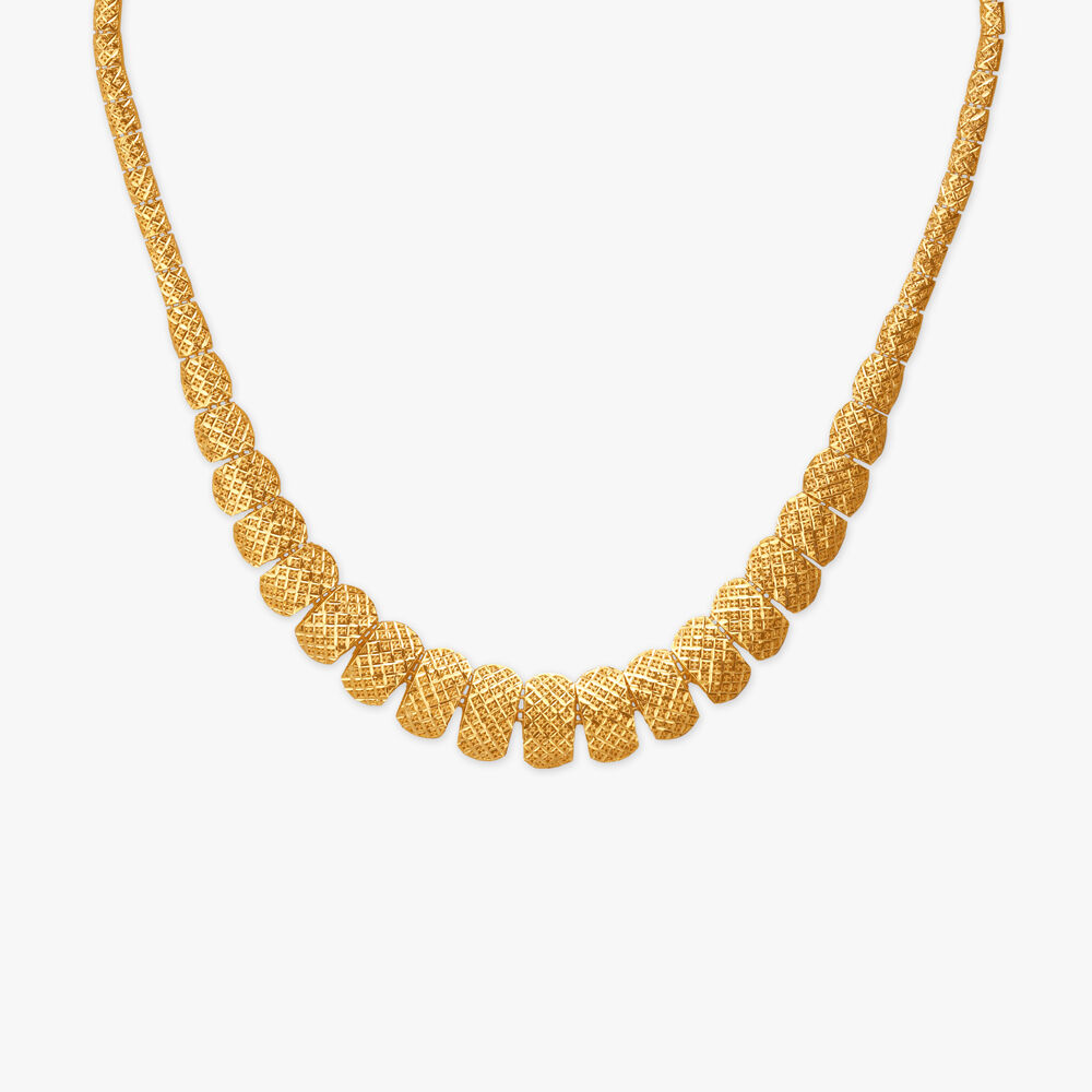 Buy Ethereal Gleam Gold Necklace at Best Price | Tanishq US