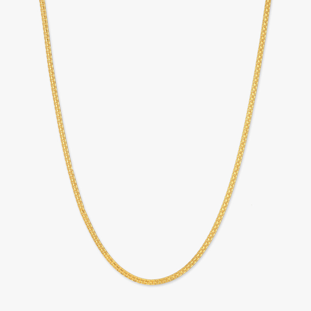 Buy Luxe Grid Gold Chain at Best Price | Tanishq US