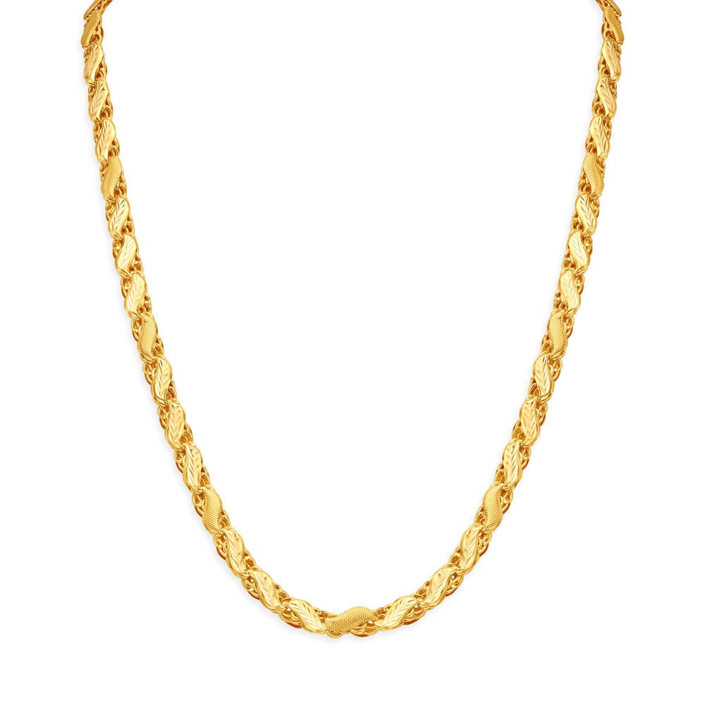 Buy Spiral Pattern Dual Tone Gold Chain For Men at Best Price | Tanishq US