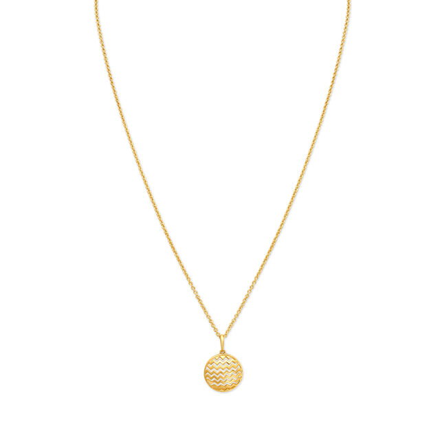 Buy Edgy Wavy Gold Pendant with Chain at Best Price | Tanishq US
