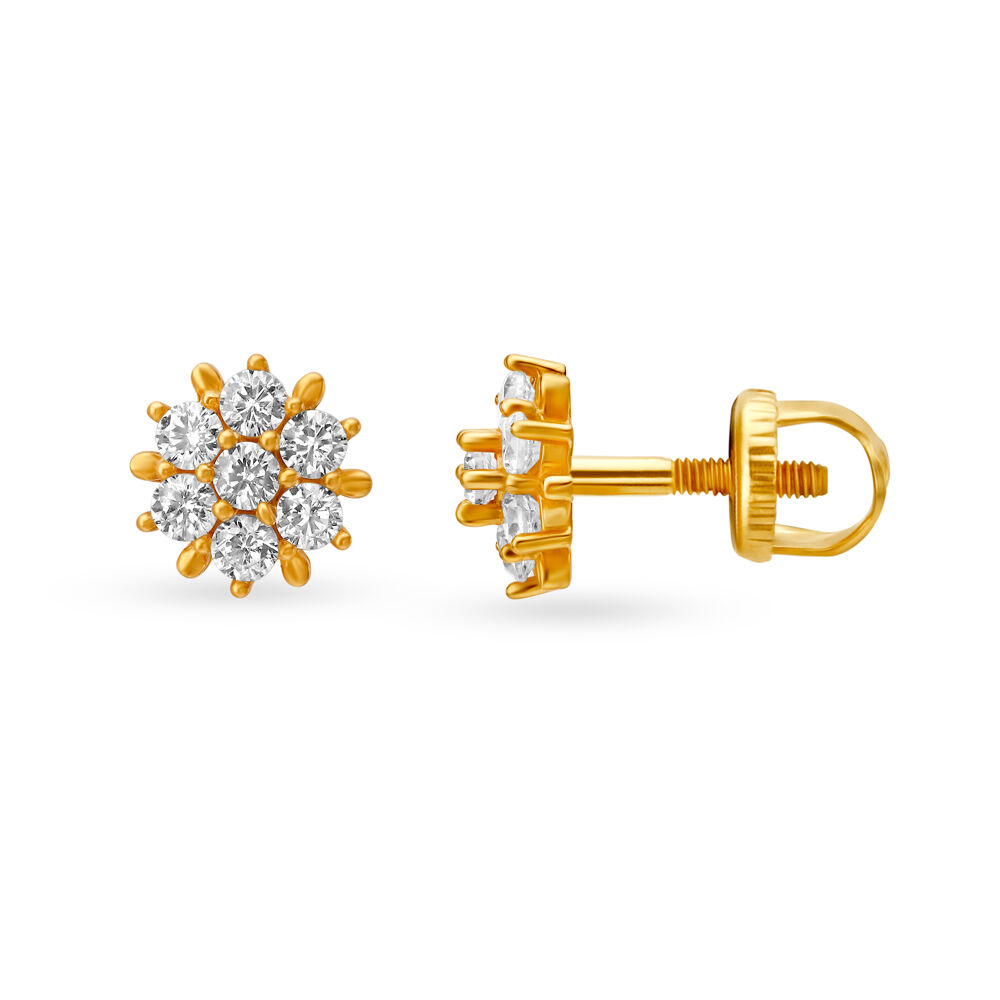 Buy Endearing Gold Stud Earrings for Kids at Best Price | Tanishq US