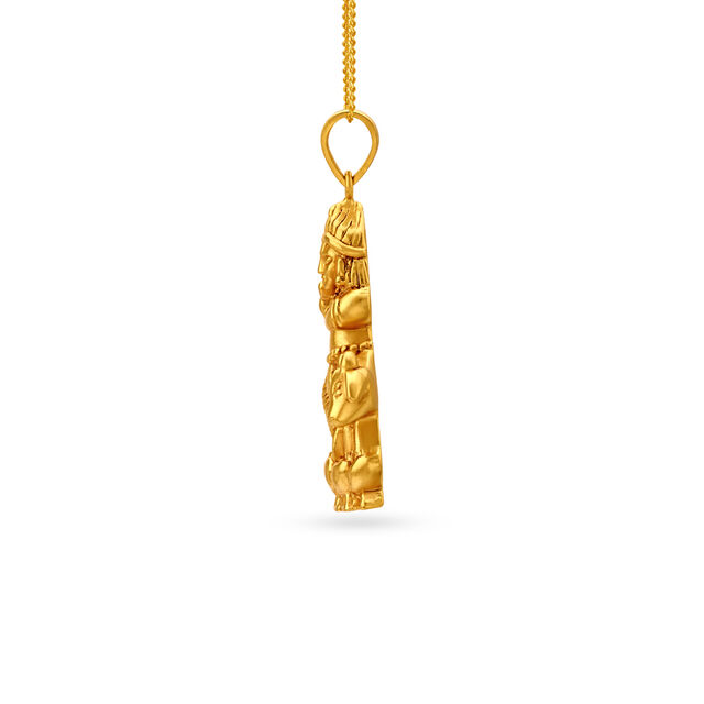 Buy Exquisite Lord Krishna Gold Pendant at Best Price | Tanishq US
