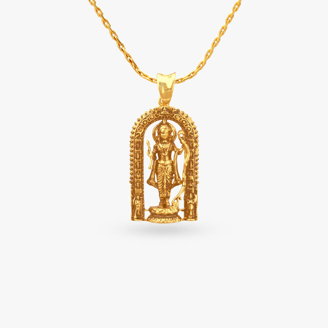 Buy Temple Arch Gold Pendant at Best Price | Tanishq US