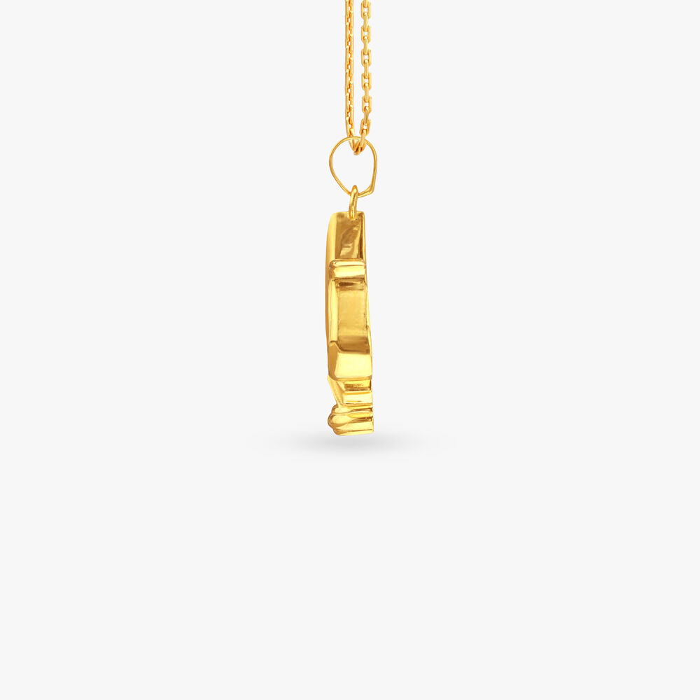 Buy Bold Trishul Gold Pendant at Best Price | Tanishq US