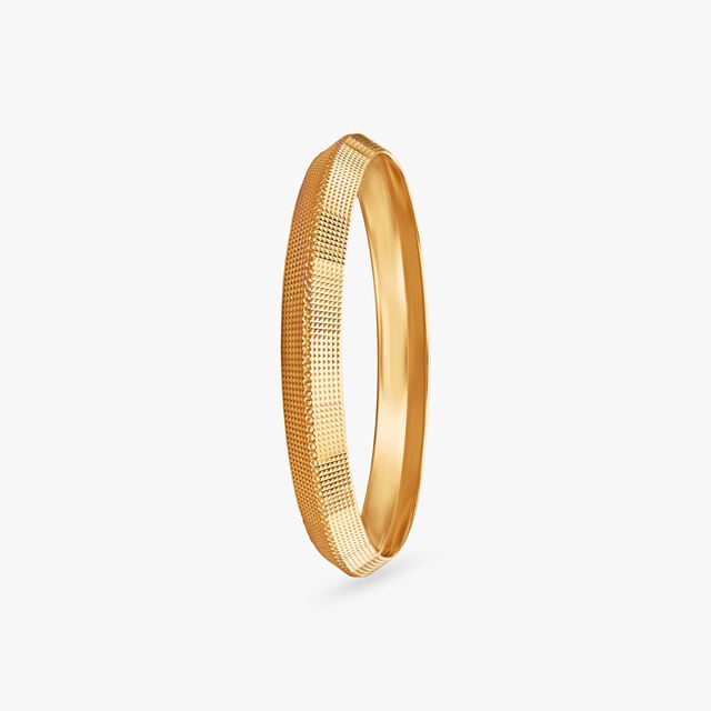 Buy Textured Legacy Gold Bangle at Best Price | Tanishq US