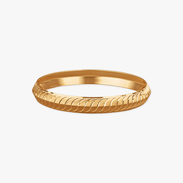 Buy Luminous Wave Gold Kada for Men at Best Price | Tanishq US