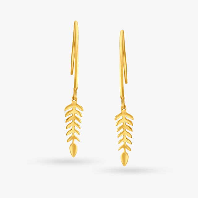 Buy Sleek Fern Hoop Earrings for Kids at Best Price | Tanishq Singapore ...