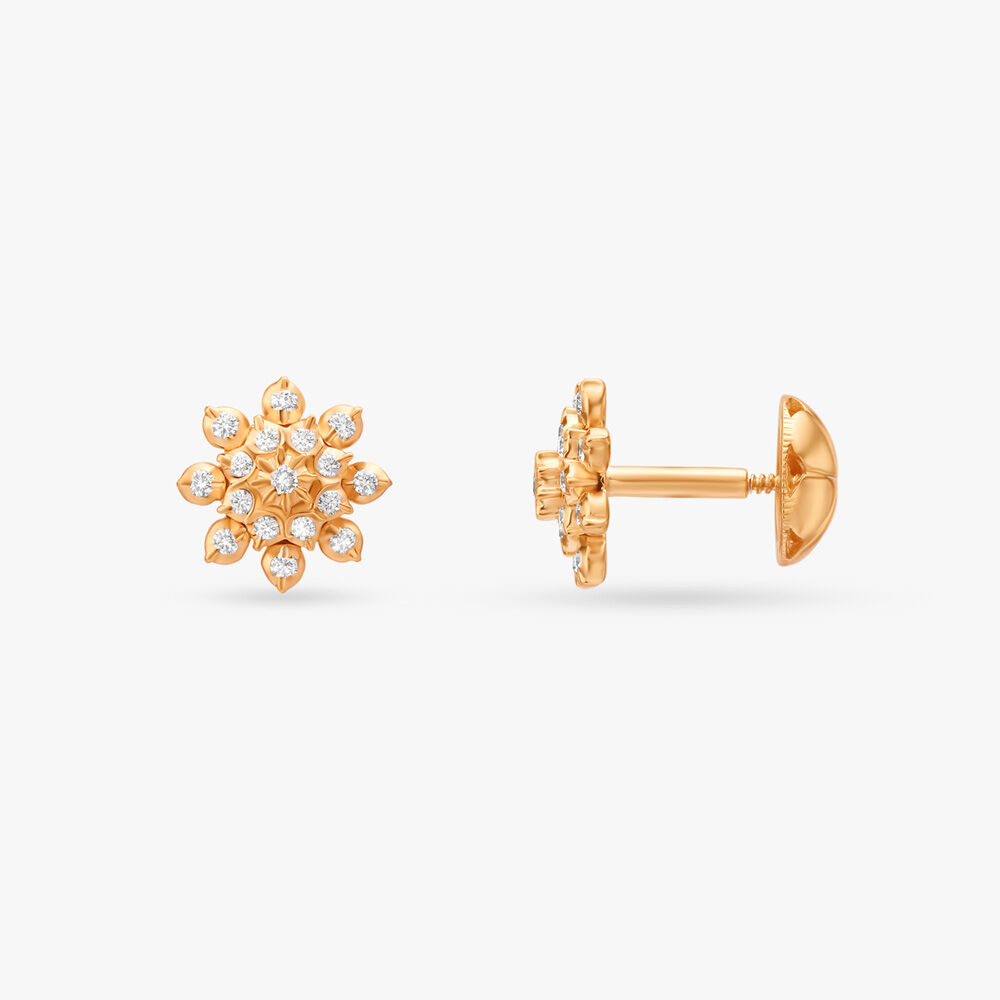 Buy Starlight Cluster Gold Studs at Best Price | Tanishq US
