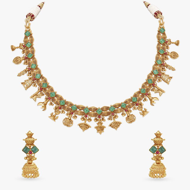 Buy Traditional Charms Necklace Set at Best Price | Tanishq US