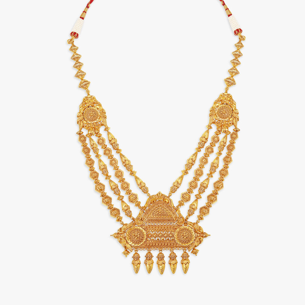 Buy Alluring Necklace Set with Ras Rawa and Stamp Work at Best Price ...
