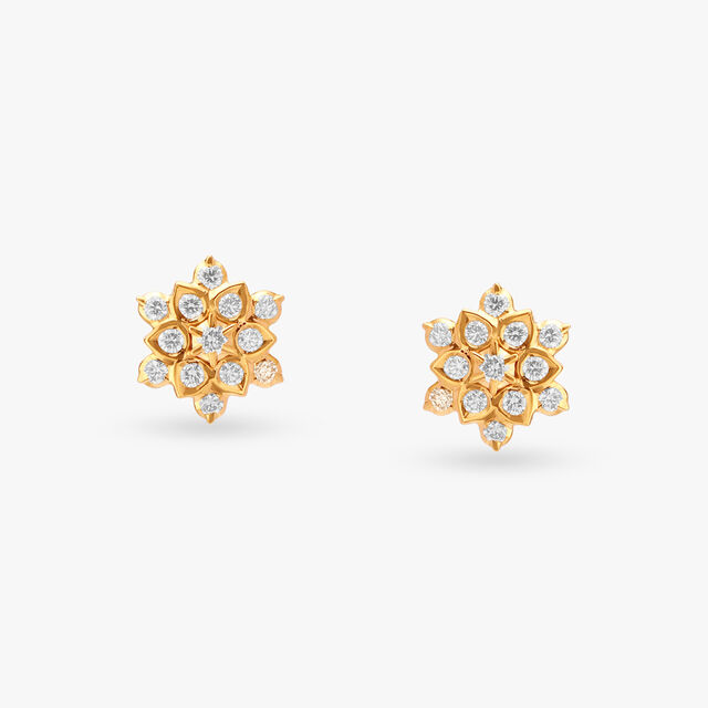 Radiant Diamond Stud Earrings