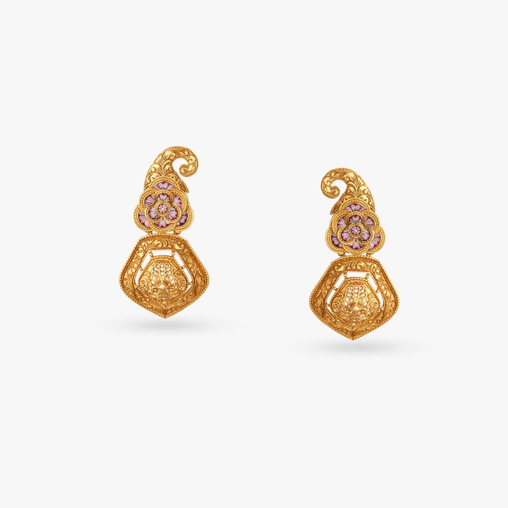 Buy Imperial Splendor Gold Necklace Set at Best Price | Tanishq US