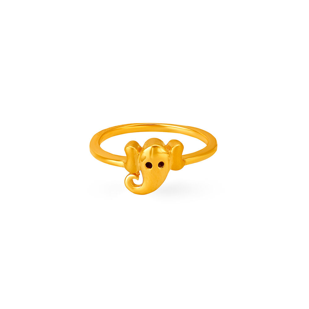 Buy Lord Ganesh Gold Finger Ring for Kids at Best Price | Tanishq US