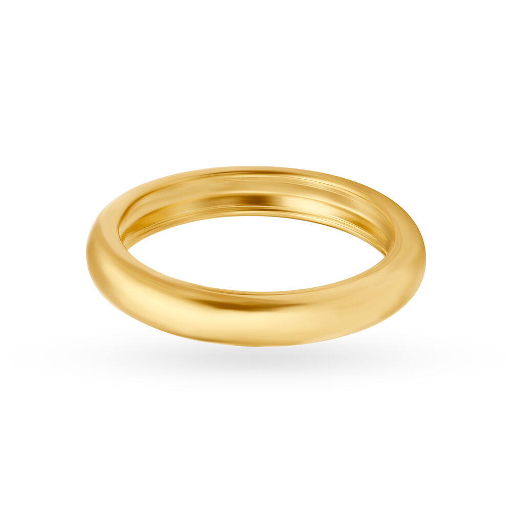 Buy Classic 22 Karat Yellow Gold Band Style Finger Ring at Best Price ...