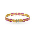 Buy Graceful Emerald and Ruby Gold Bangle at Best Price | Tanishq UAE