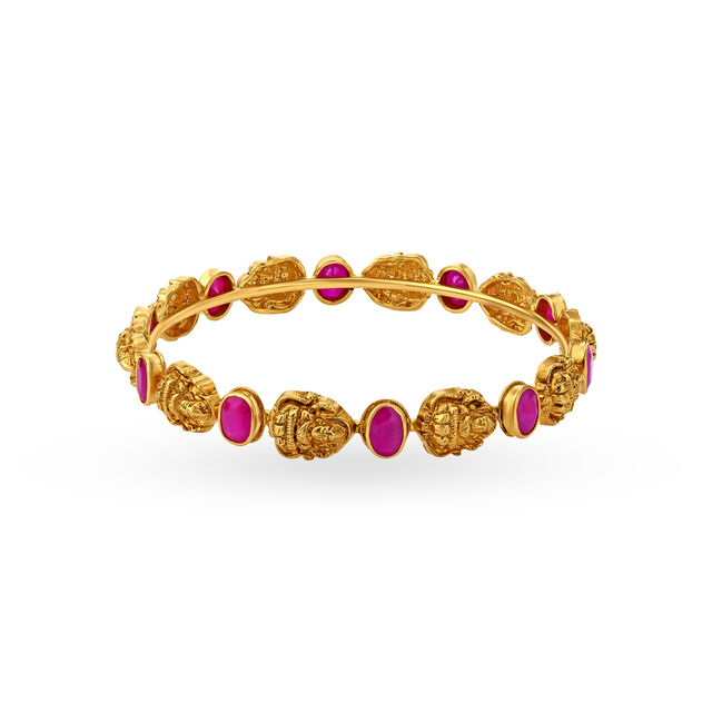 Buy Captivating Gold Ruby Bangle at Best Price | Tanishq US