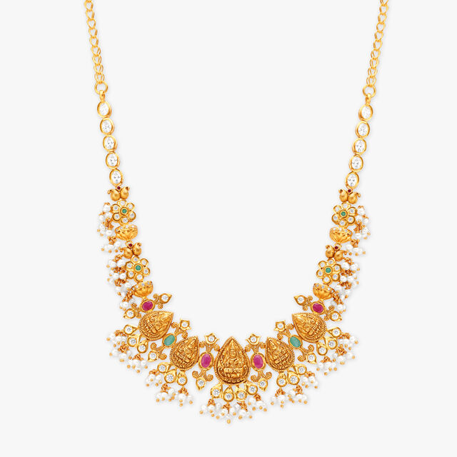 Buy Regal Goddess Gold Necklace at Best Price | Tanishq US