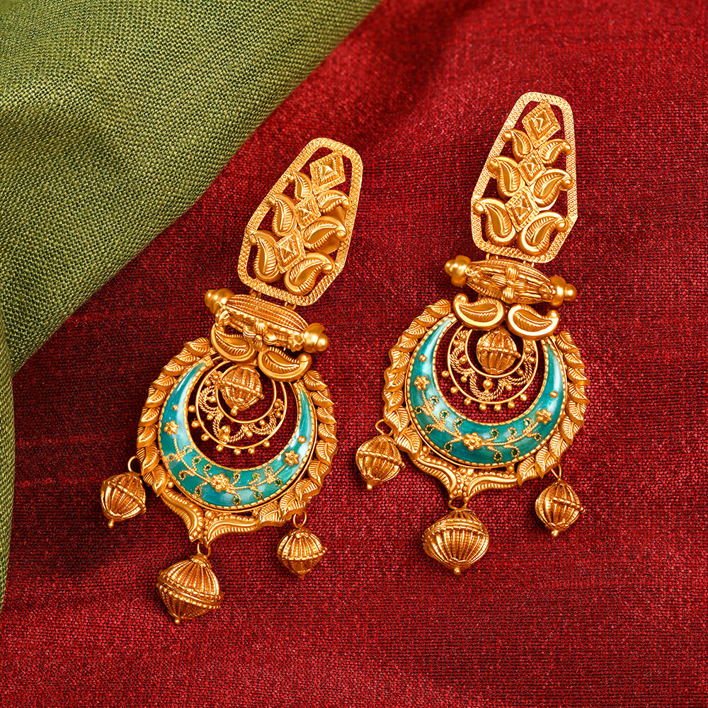 Buy Royal Gheru Drop Earrings at Best Price | Tanishq US