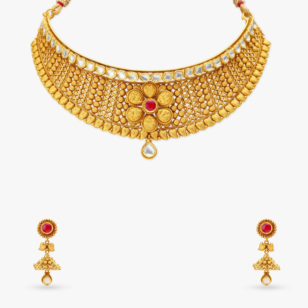 Buy Regal Rajasthani Necklace Set at Best Price | Tanishq US