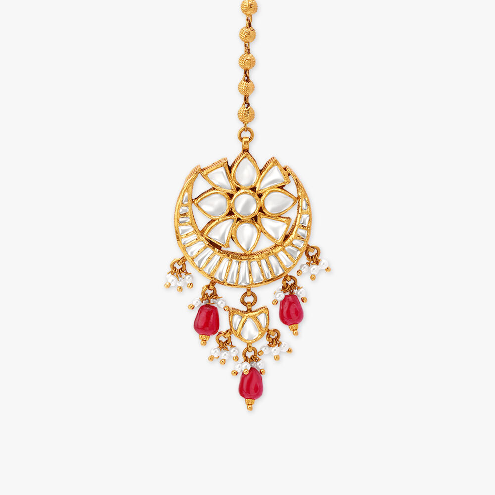 Buy Elegant Gold Maang Tikka at Best Price | Tanishq UAE