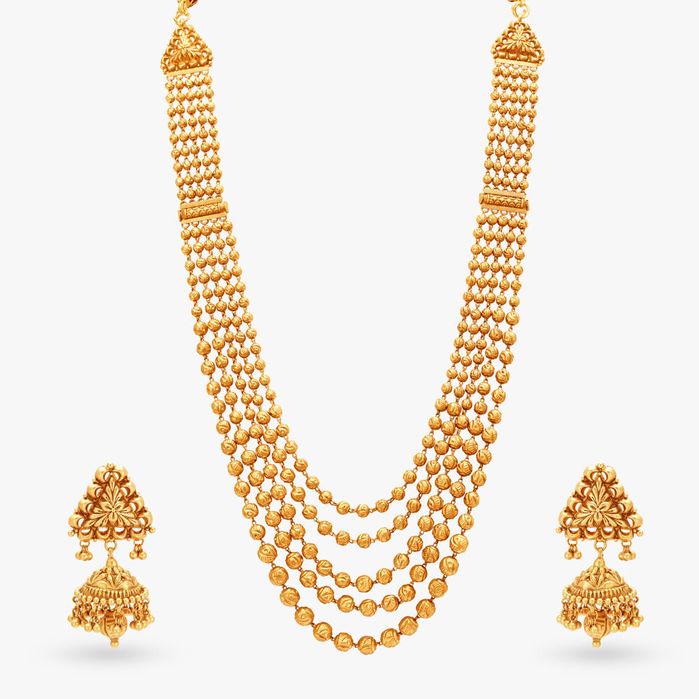 Buy Antique Gold Necklace Set at Best Price | Tanishq US